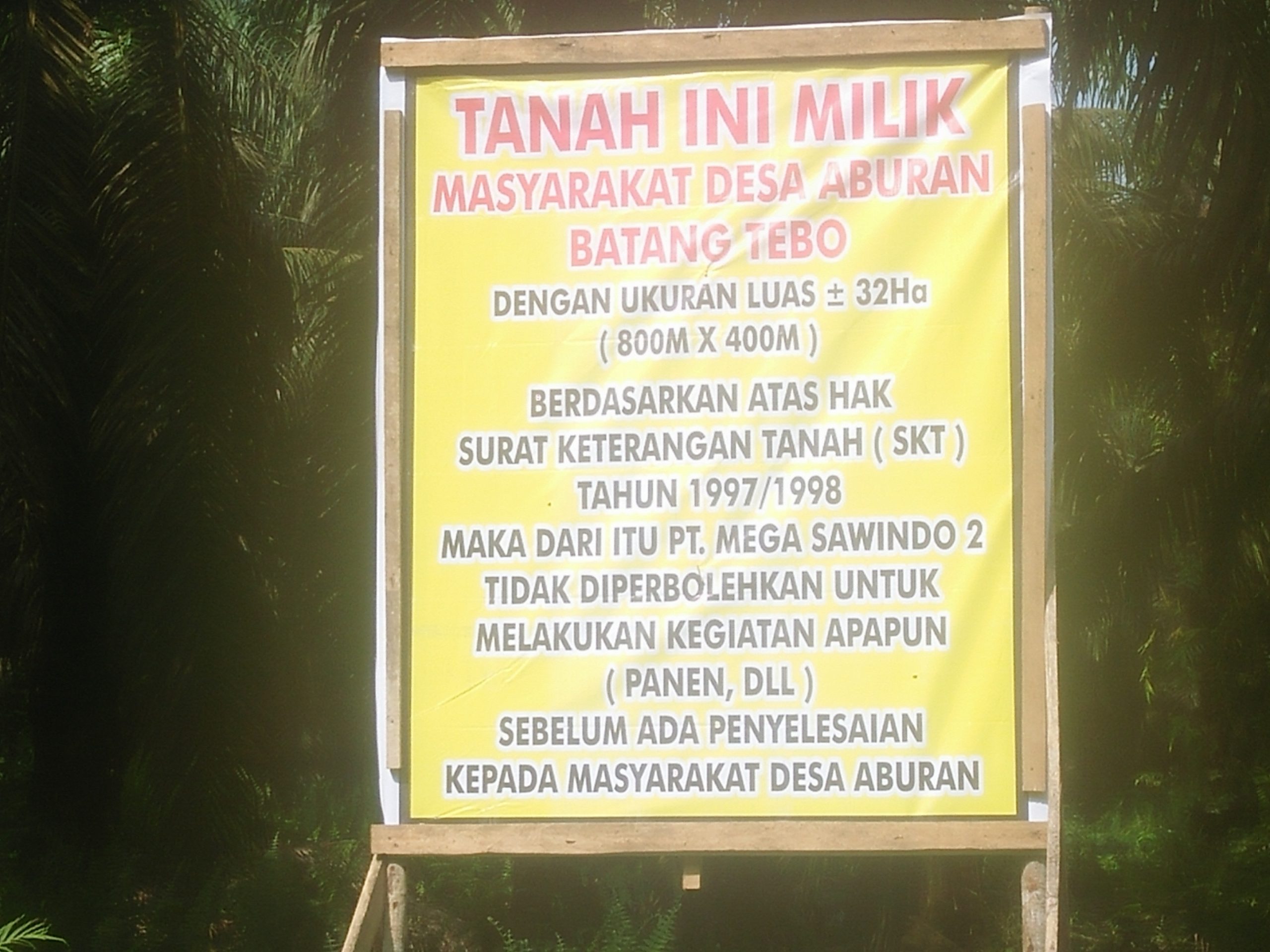 Mencuat Soal Konflik Lahan, Plang Spanduk Klaim Kepemilikan Tanah di ...